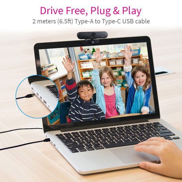 JPL Vision+ Webcam | Plug & Play HD USB Webcam