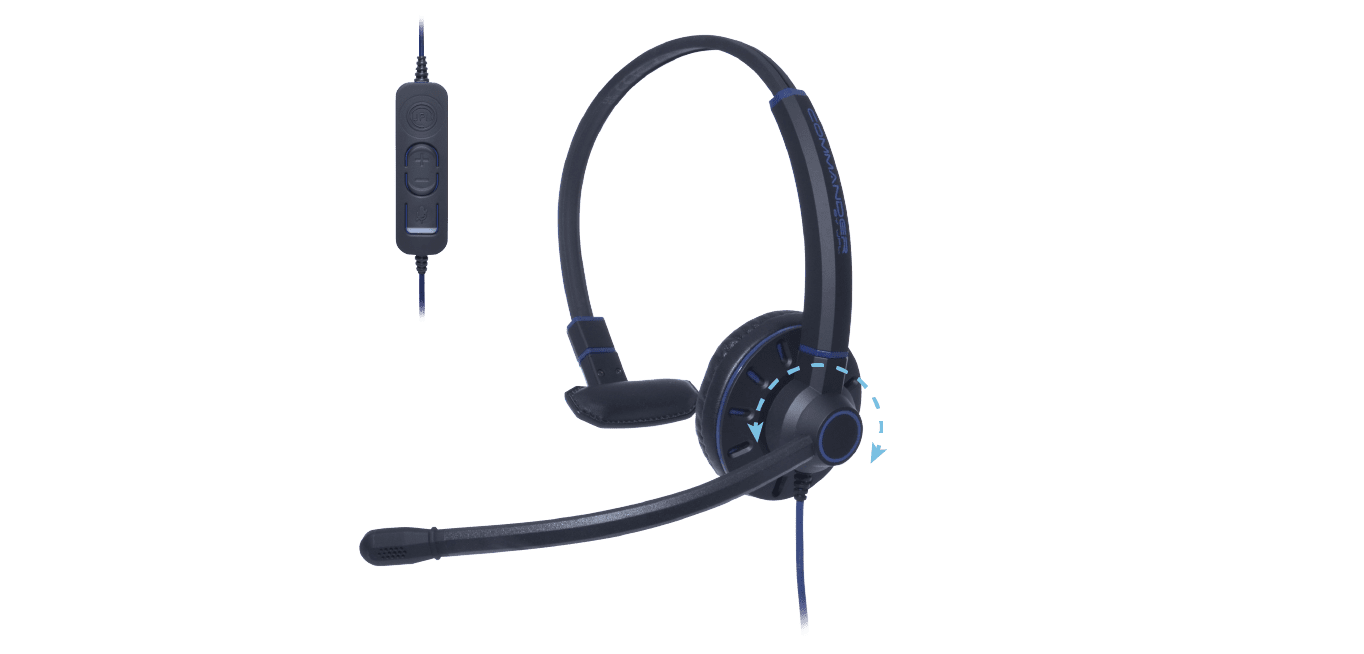 Commander-1 V2 | Universal USB Plug & Play Laptop Headset