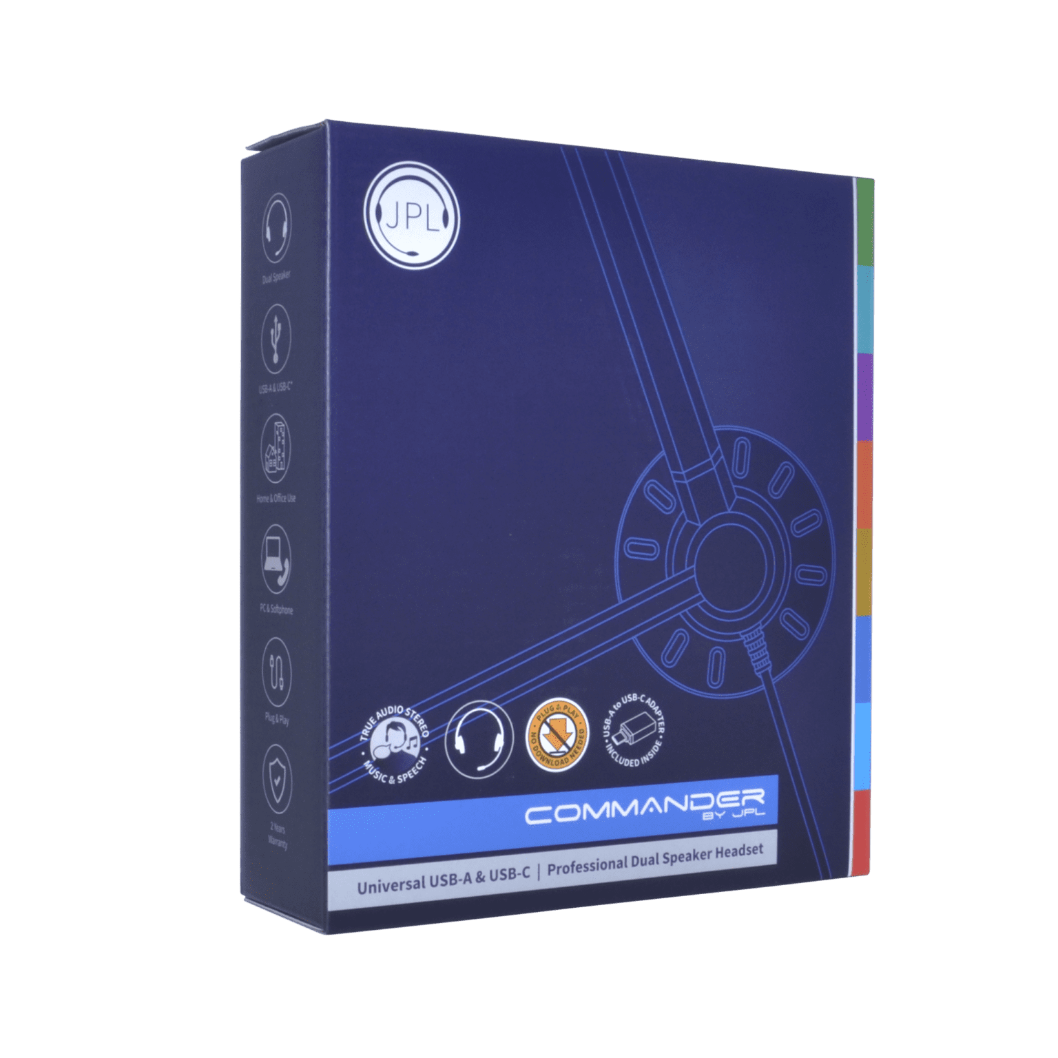 Commander-2 V2 | USB Plug & Play Office Laptop Stereo Headset