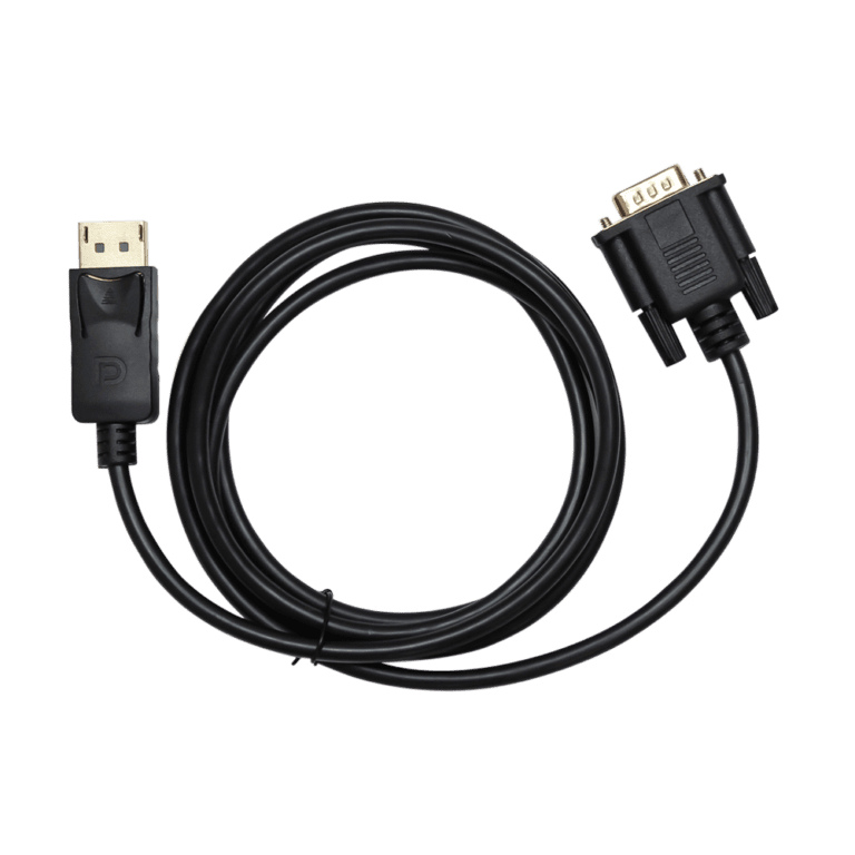 DP-VGA | Display port to Video Graphics Array port.